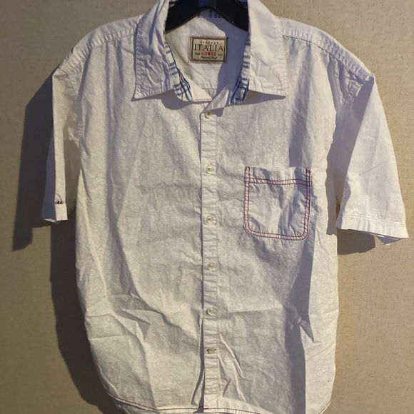 Italina | Shirts | Vintage Italia White Mens Button Up Shirt Large ...